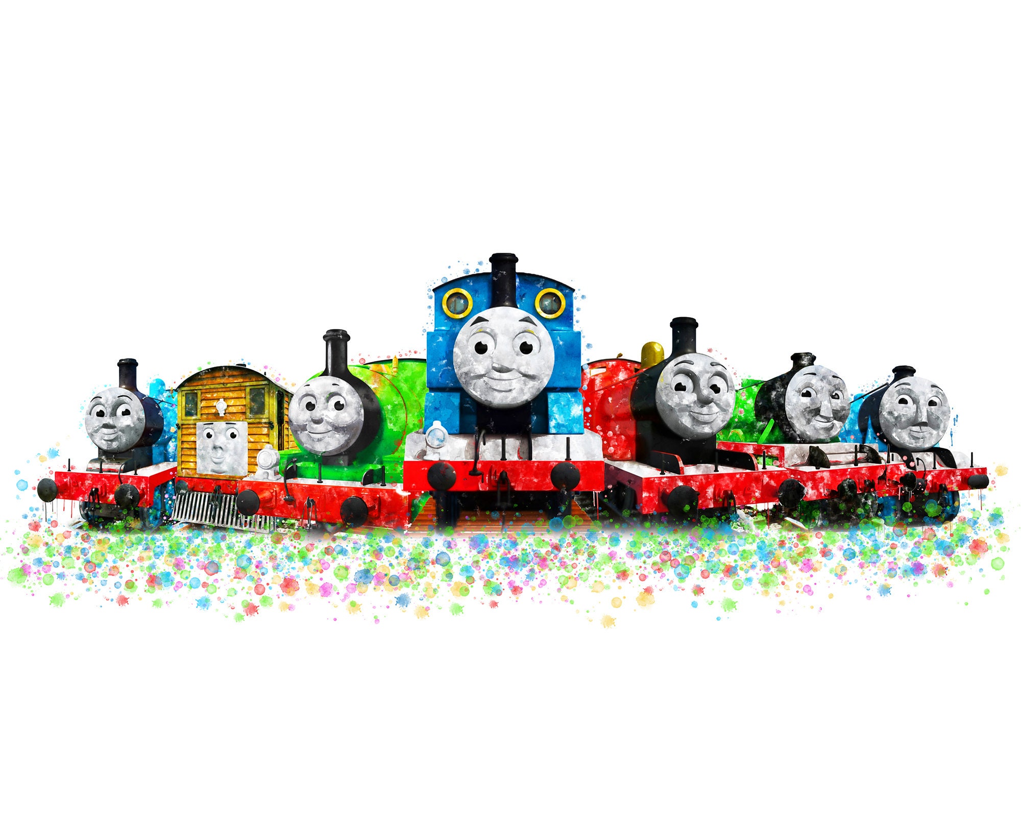 Thomas and Friends Watercolor Art Print Poster Thomas - Etsy UK