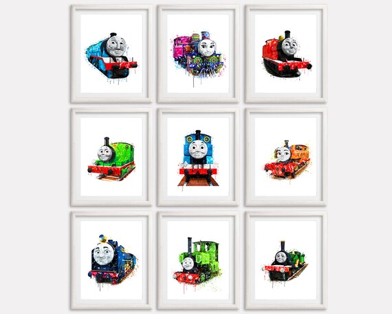 Thomas and Friends Watercolor Art Print Poster Printable | Etsy