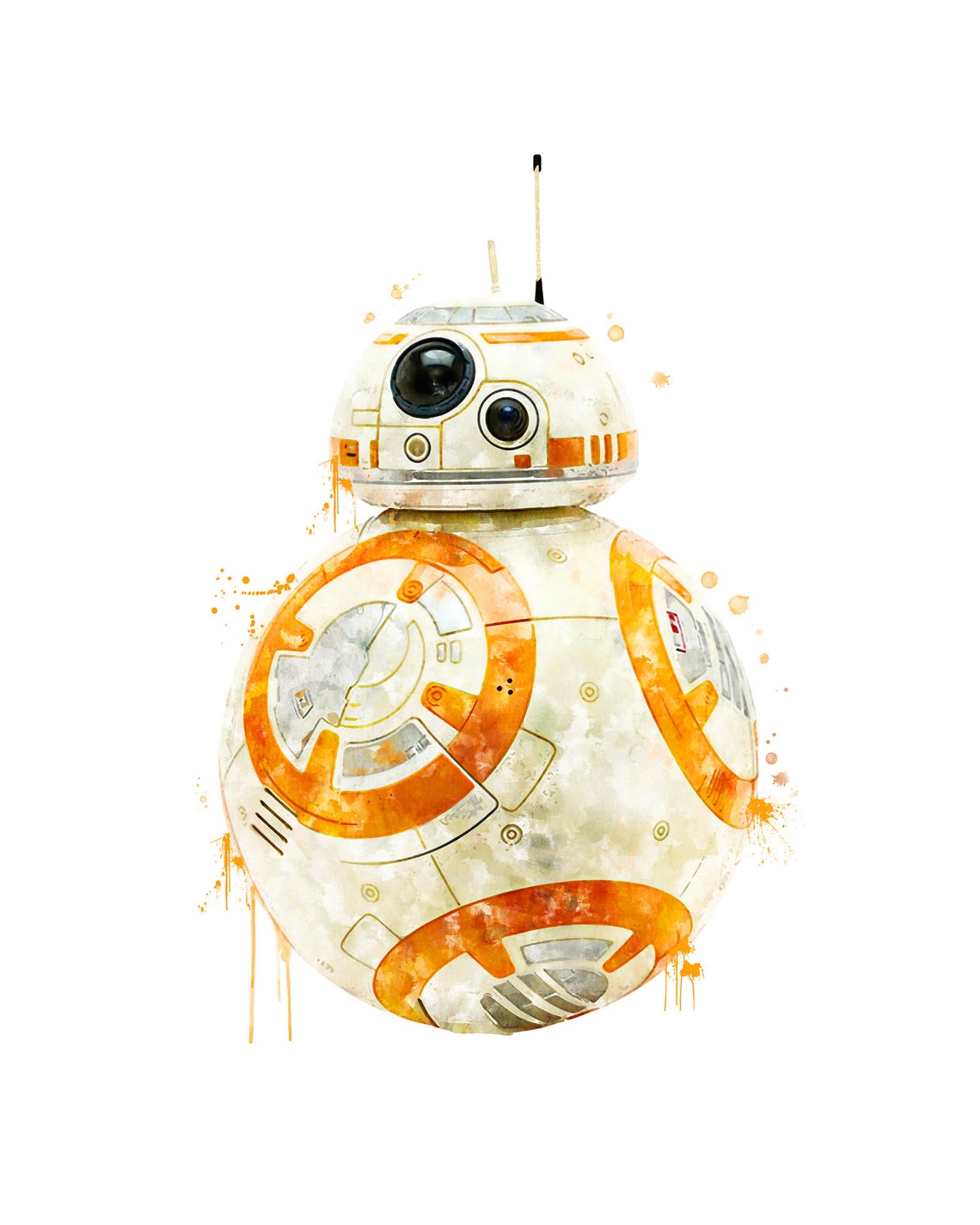 Bb8 Watercolor Print Star Wars Movie Poster R2-D2 Artwork - Etsy