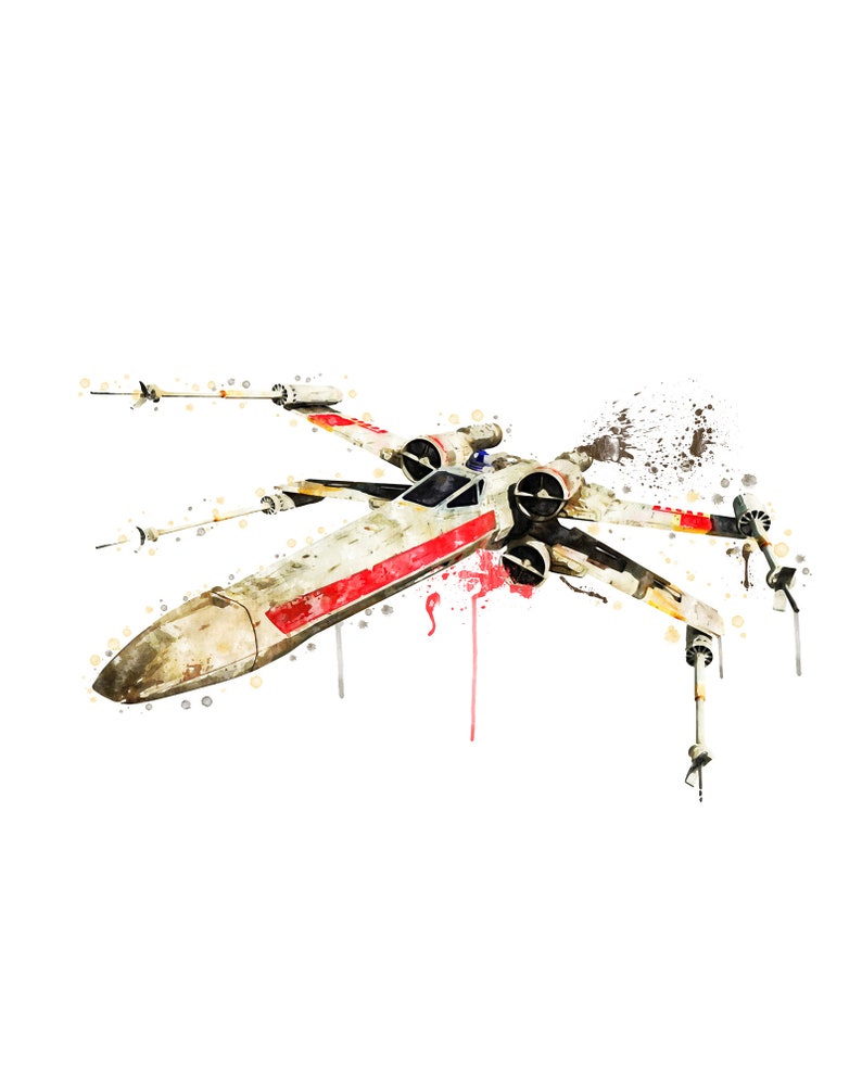 Star Wars Watercolor X-wing Printable Poster Star Wars Poster - Etsy