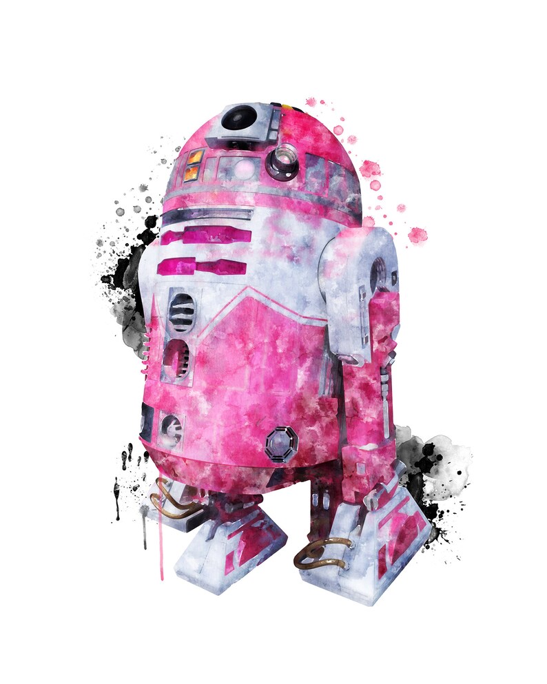 Star Wars Watercolor R2-KT Printable Poster Star Wars Poster Nursery ...