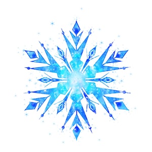 Frozen Art Print Watercolor Snowflake Set Poster Christmas Printable ...