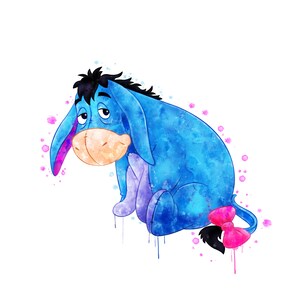 Winnie the Pooh Eeyore Art Print Watercolor Poster Printable Winnie the ...