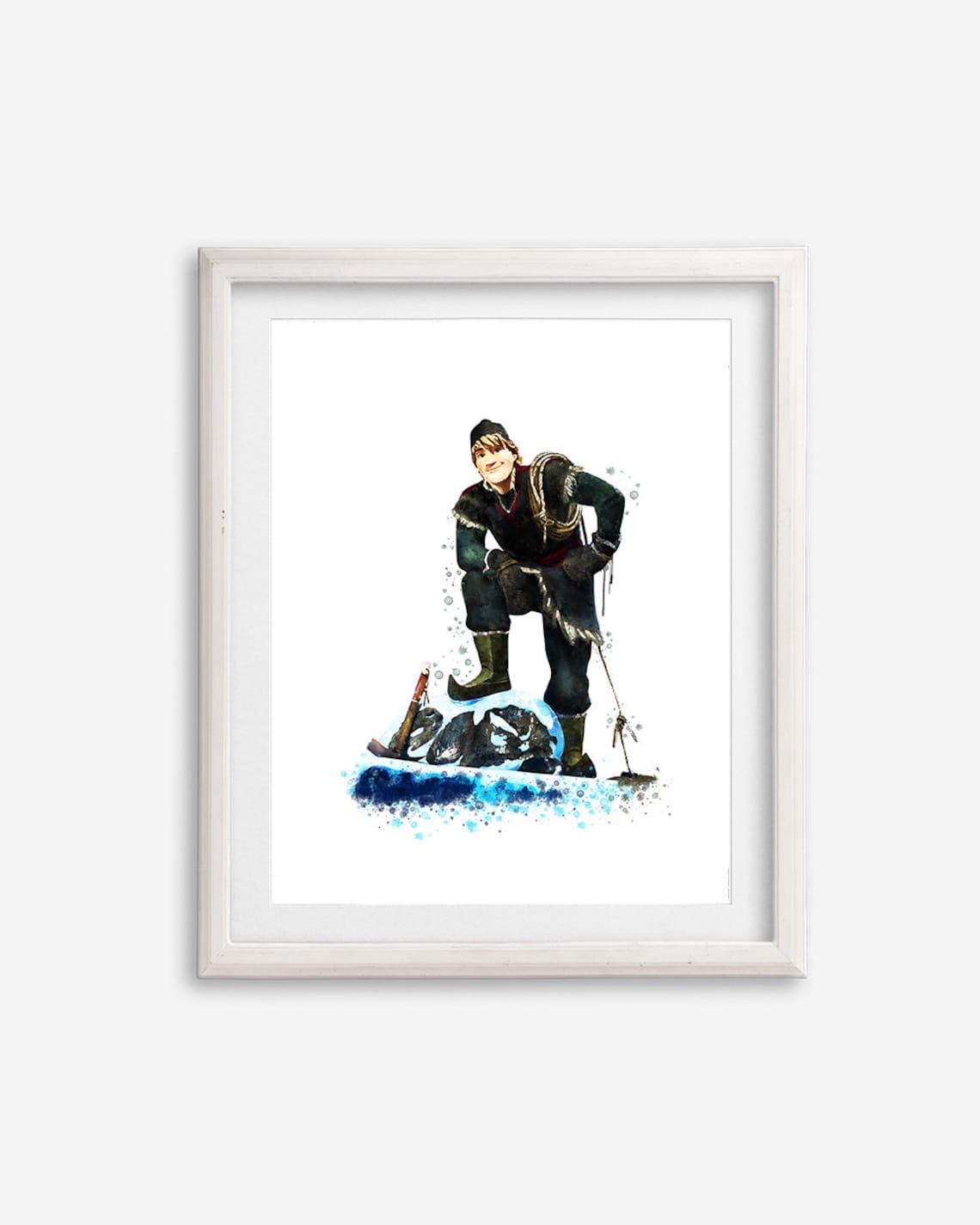 Frozen Kristoff Art Print Watercolor Printable Frozen Poster Princess ...