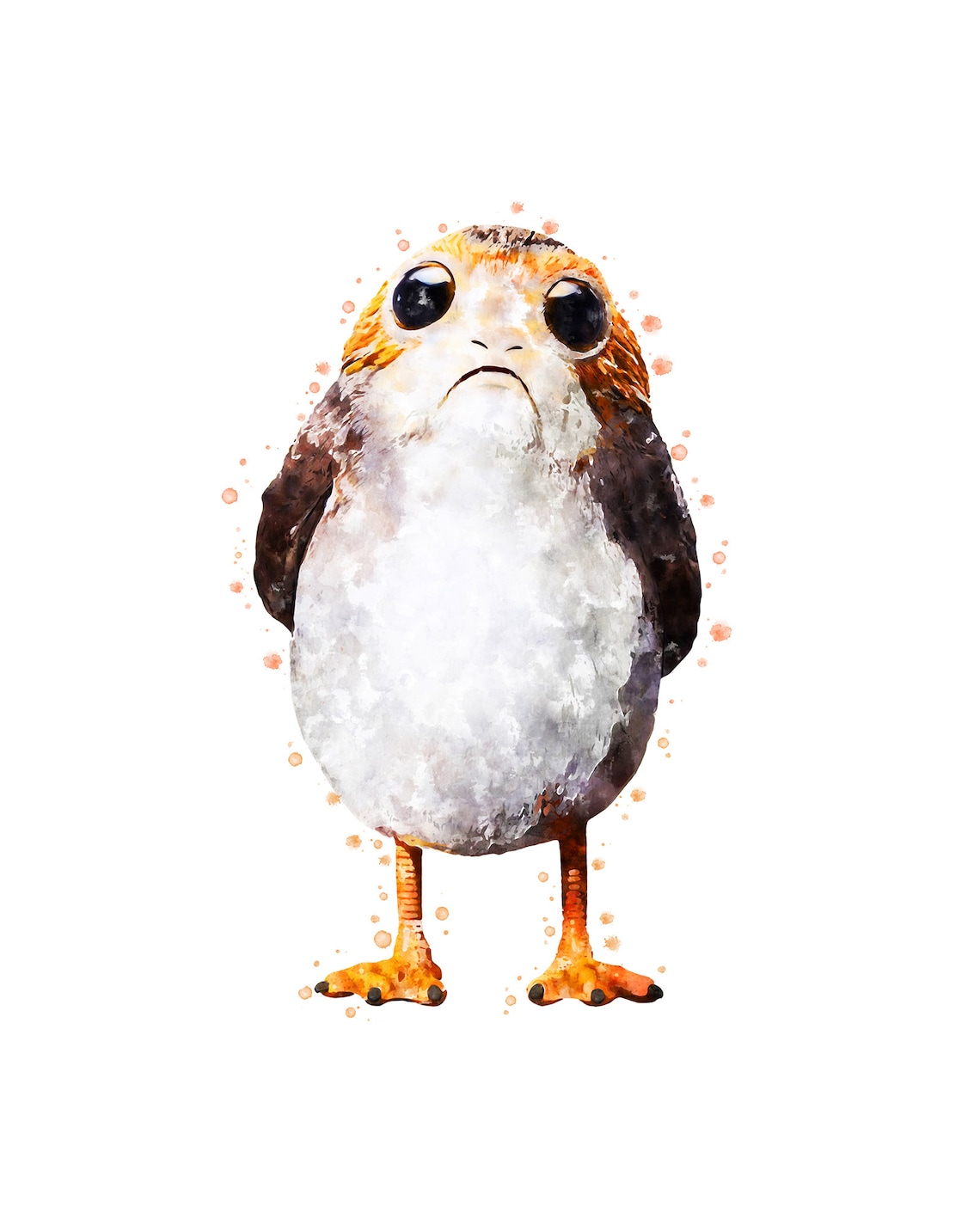 Star Wars Watercolor Porg Printable Poster Star Wars Poster - Etsy
