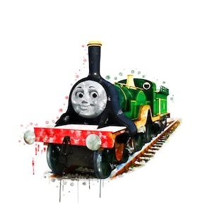 Thomas and Friends Set 9 Print Thomas Poster Tank Engine Watercolor ...