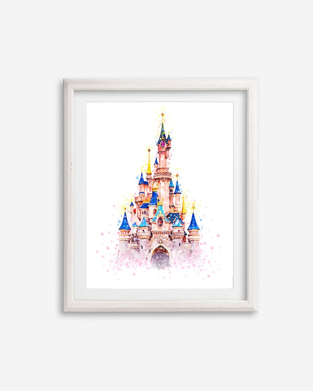 Magic Kingdom Art Print Magic Castle Watercolor Poster Princess Castle ...