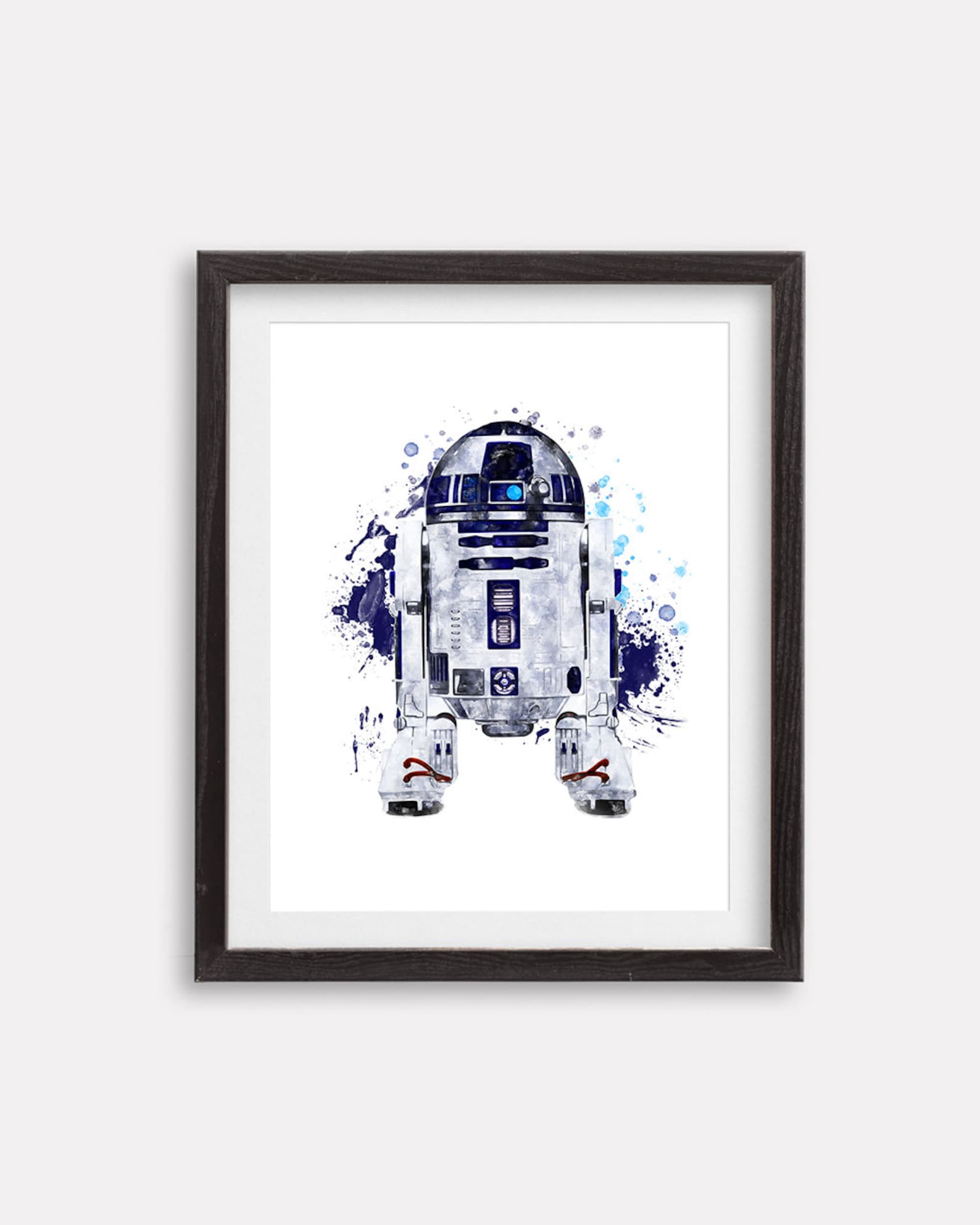 Star Wars Watercolor Print R2-D2 Printable Poster Star Wars | Etsy