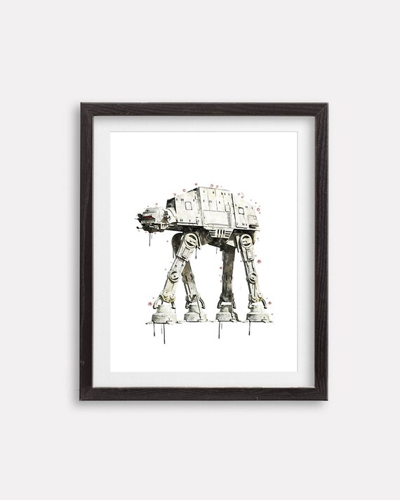 At at Walker Watercolor Print Star Wars Poster Ashoka - Etsy