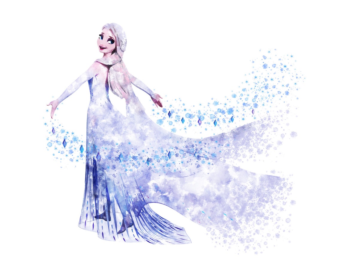 Frozen Elsa Poster Elsa Watercolor Frozen Printable Elsa - Etsy
