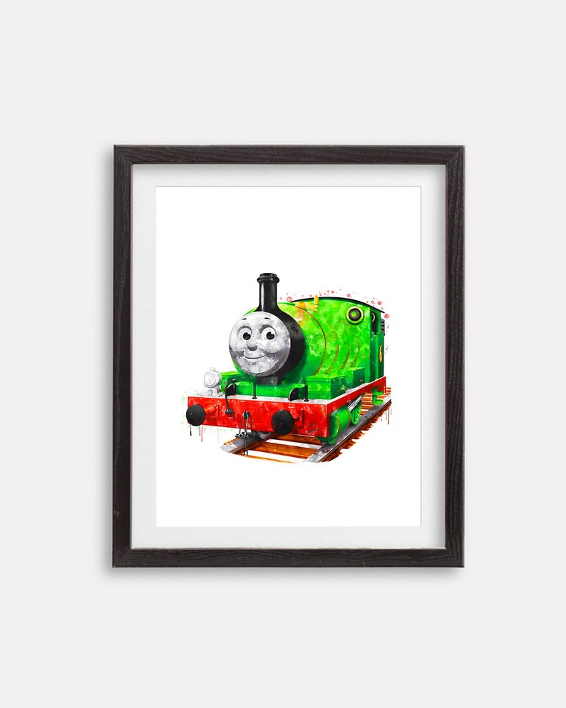 Thomas and Friends Print Percy Poster Tank Engine Watercolor - Etsy