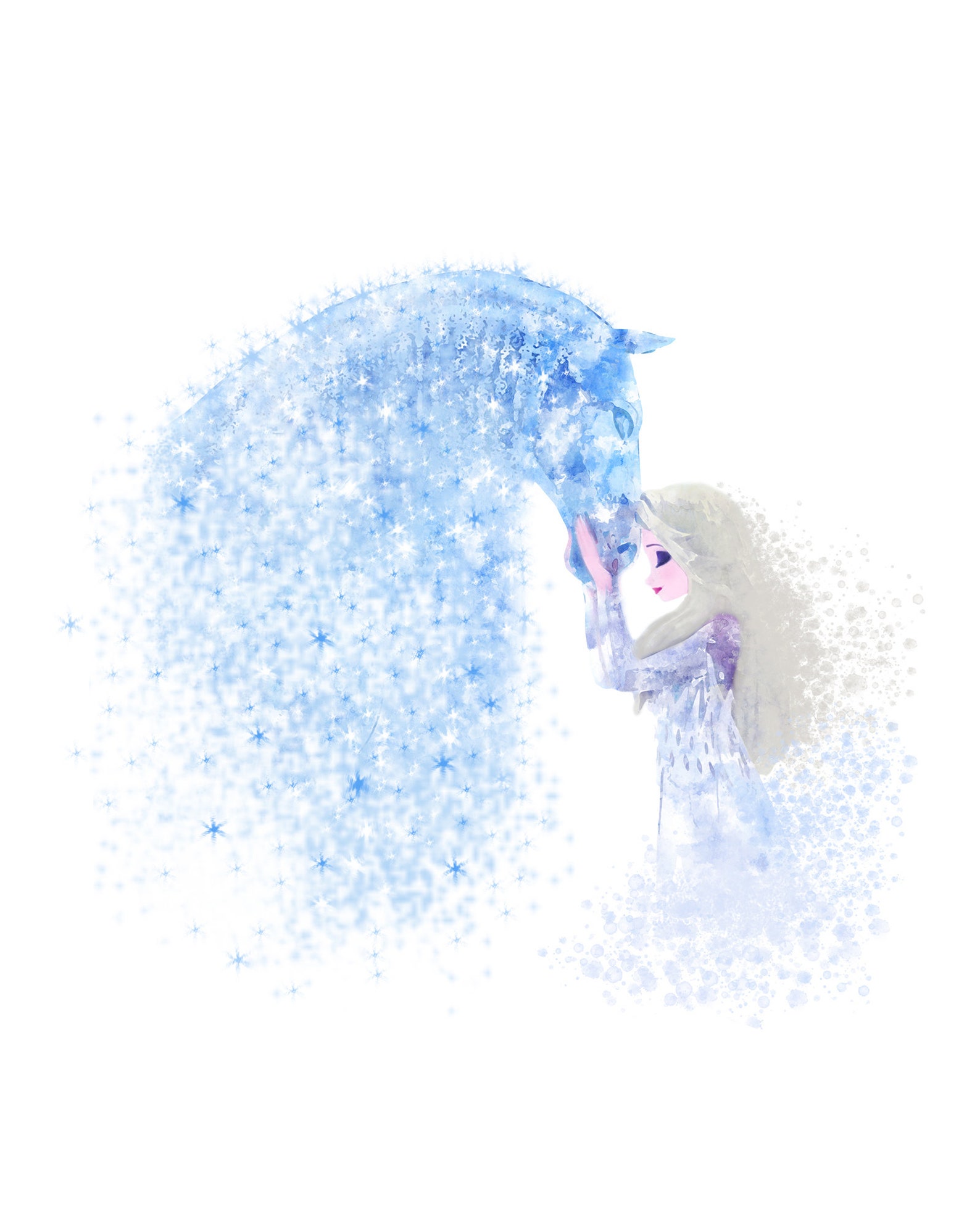 Frozen Watercolor Art Print Printable Poster Set 12 Frozen 2 Princess ...