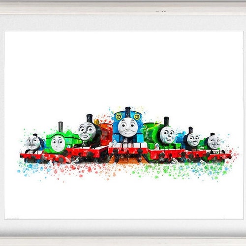 Thomas and Friends Watercolor Art Print Thomas Poster Tank - Etsy