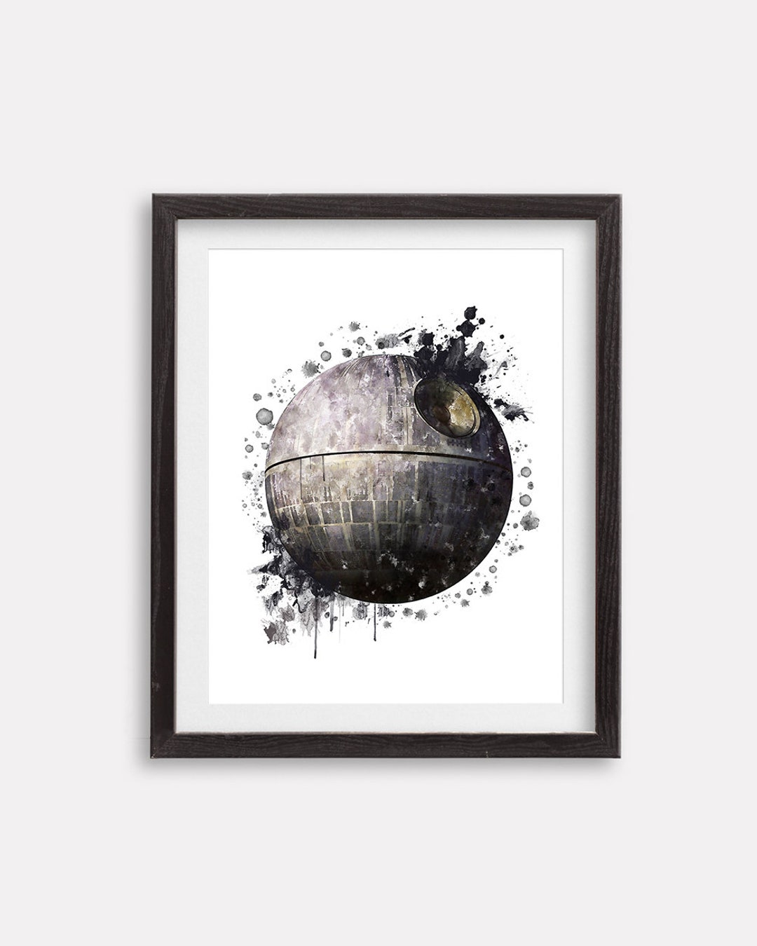 Death Star Watercolor Print Star Wars Printable Poster Artwork Darth ...
