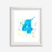 Number Four Watercolor Art Print Printable Poster Nursery Wall Art ...