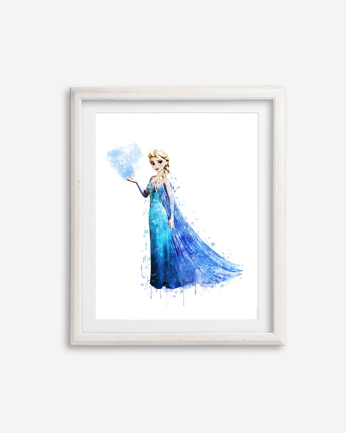 Frozen Princess Elsa Print Watercolor Poster Frozen Printable Artwork ...