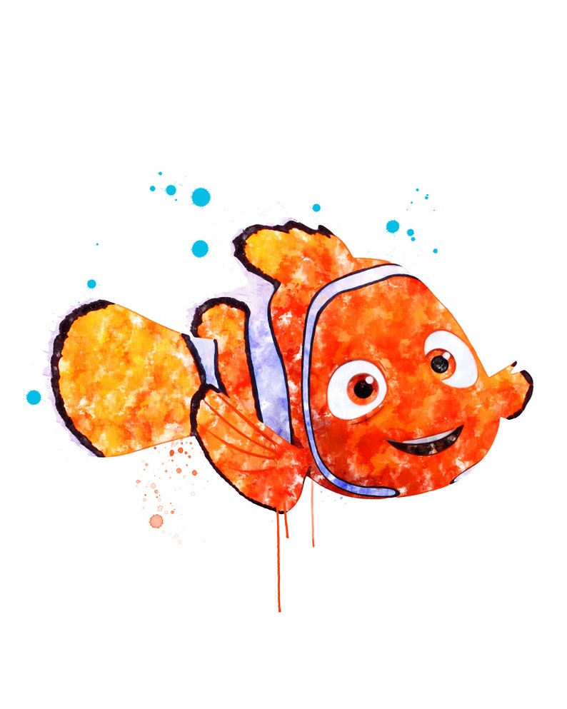 Finding Nemo Art Print Watercolor Printable Finding Nemo Poster Nursery ...