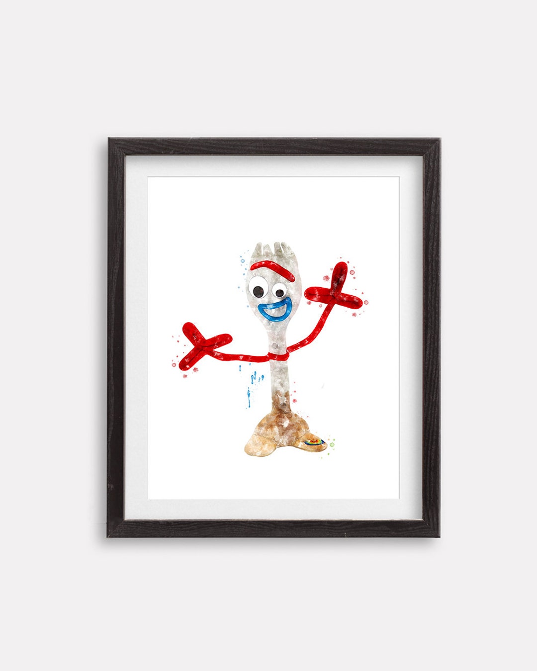 Toy Story Forky Print Lightyear Watercolor Poster Printable Instant ...
