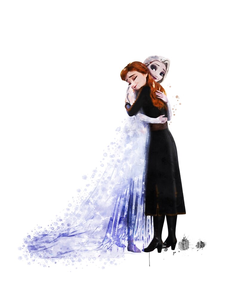 Frozen Watercolor Princess Elsa Poster Frozen Art Print | Etsy