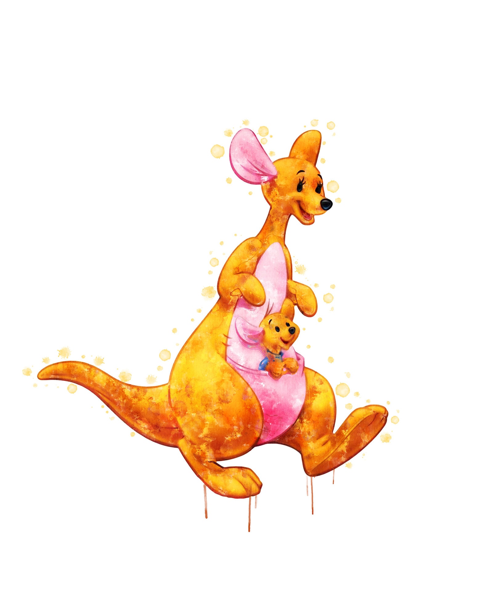 Winnie The Pooh Art Print Watercolor Kanga Printable Poster | Etsy