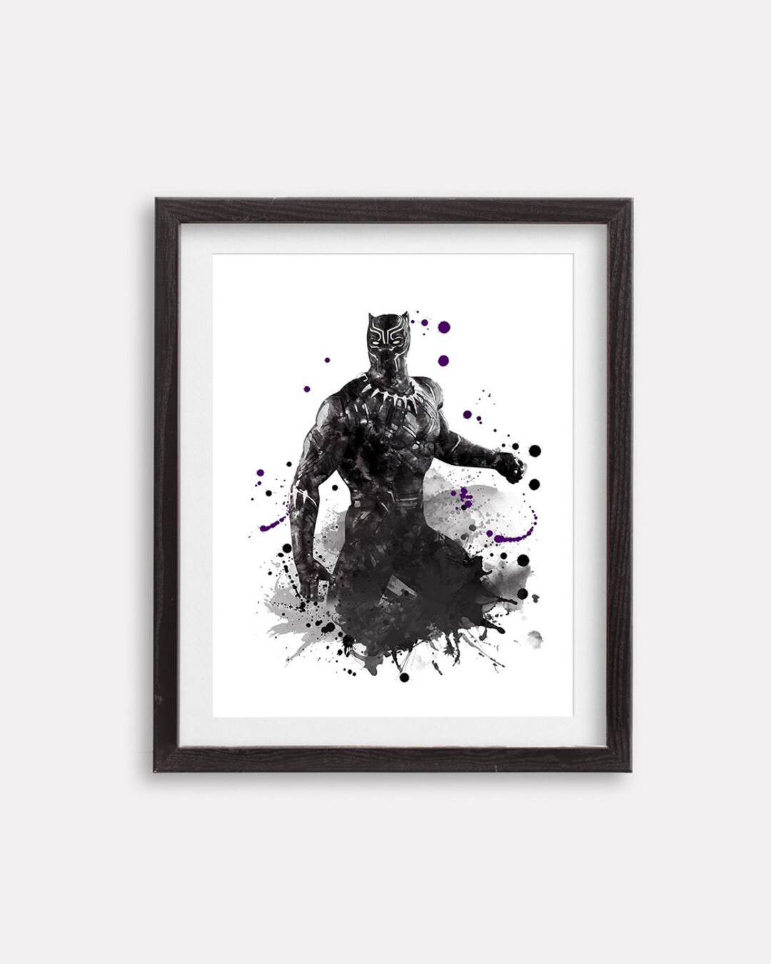 Black Panther Printable Wall Art Poster Prints Süperhero Watercolor Art ...