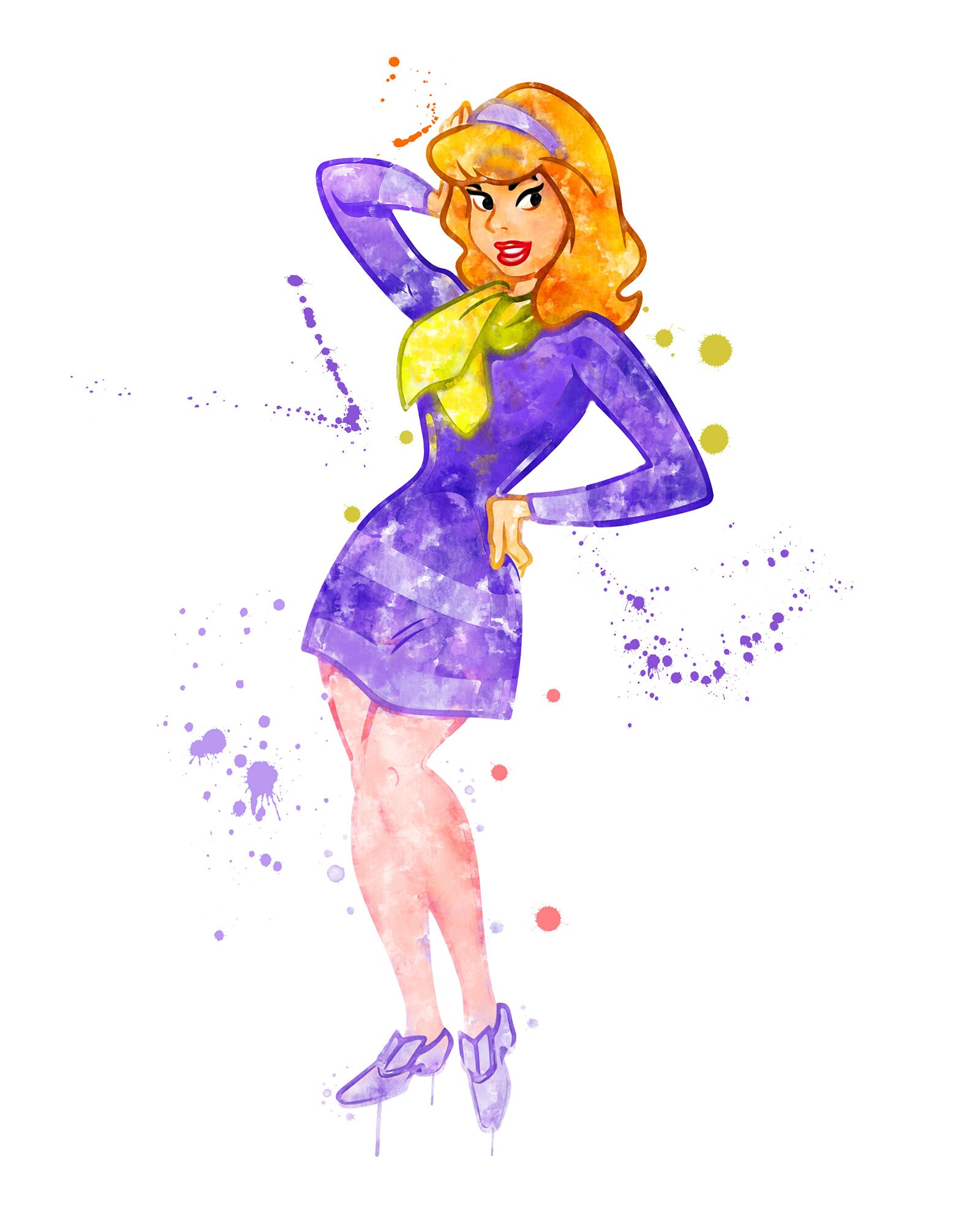 Scooby Doo Art Print Watercolor Printable Poster Set 6 Scooby | Etsy