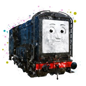 Thomas and Friends Diesel Art Print Watercolor Poster Train Diesel ...