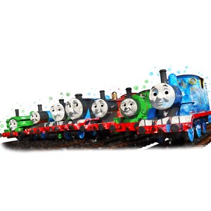 Thomas and Friends Print Thomas Poster Tank Engine Watercolor Thomas ...