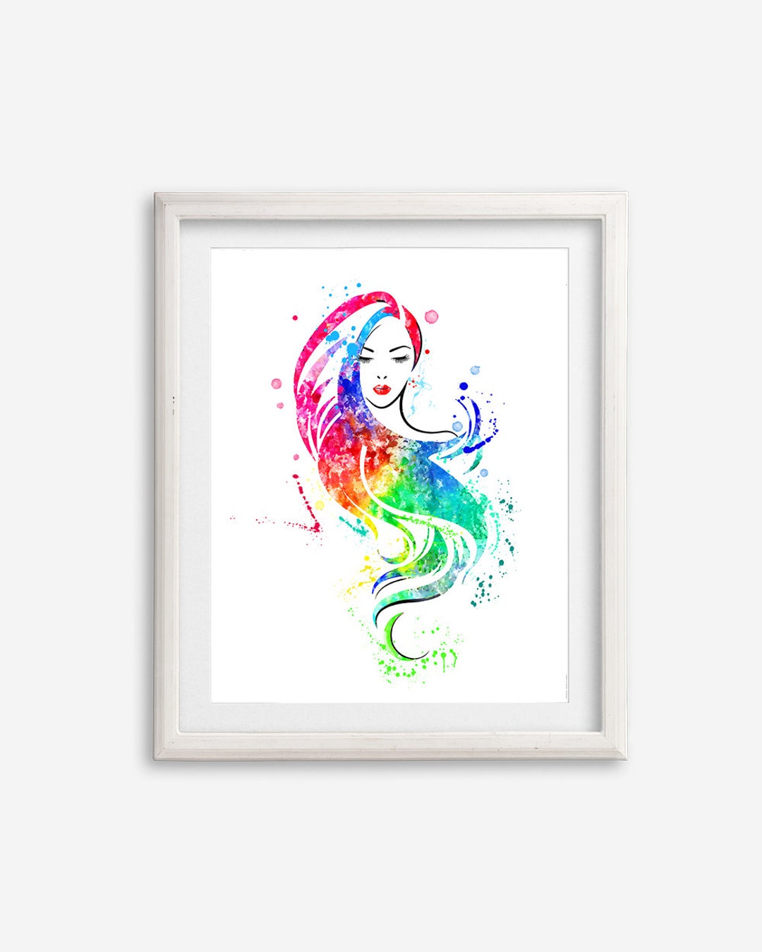 Woman Watercolor, Abstract Woman Poster, Beauty Illustration, Woman Art ...