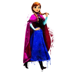 Frozen Anna Painting Art Prints Watercolor Printable Frozen Poster ...