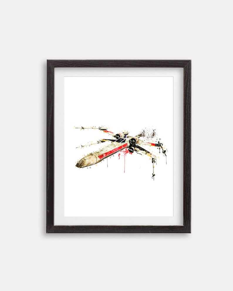 Star Wars Watercolor X-wing Printable Poster Star Wars Poster - Etsy