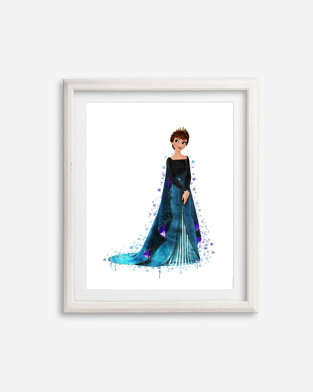 Frozen2 Anna Print Art Watercolor Printable Poster Frozen Elsa Princess ...