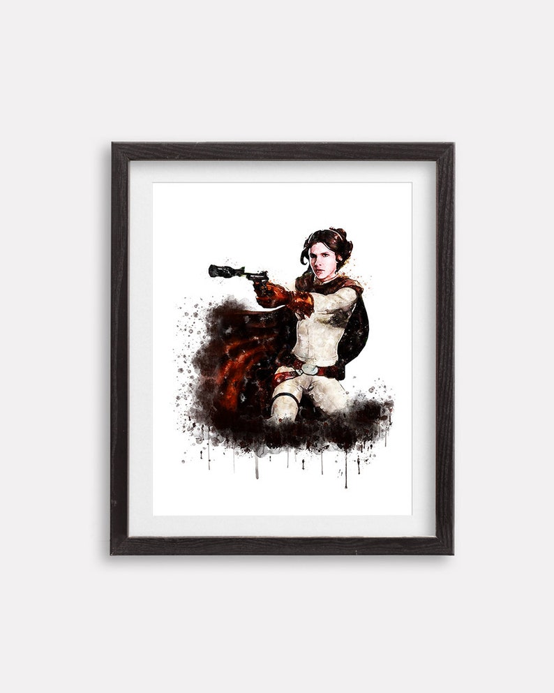 Star Wars Watercolor Print Princess Leia Poster Princess Leia - Etsy