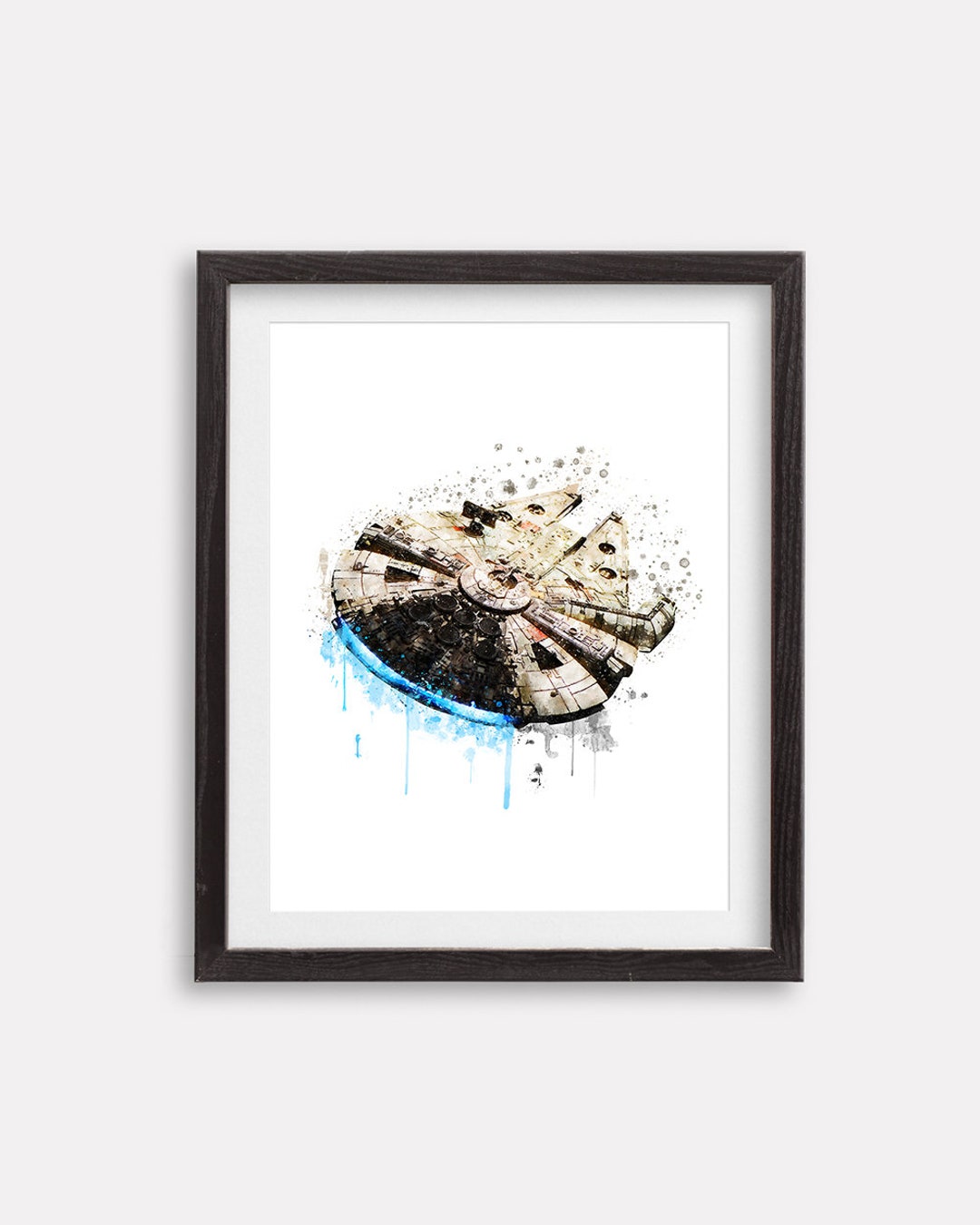 Millenium Falcon Watercolor Print Millenium Falcon Poster Printable Art ...