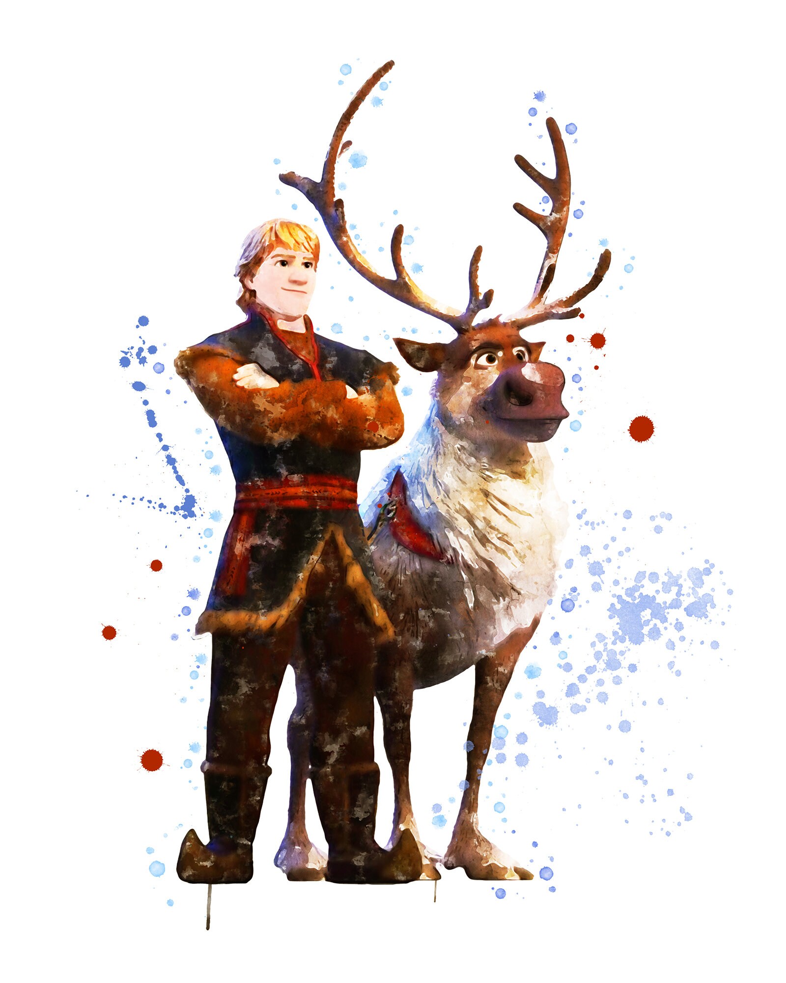 Frozen 2 Watercolor Art Print Printable Poster Set 6 Frozen - Etsy