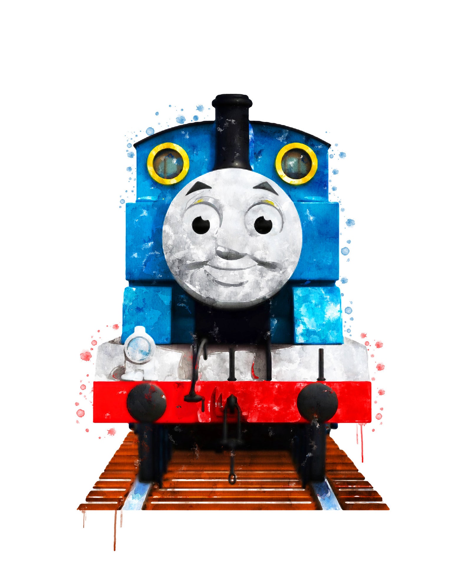 Thomas and Friends Print Thomas Poster Tank Engine Watercolor Thomas ...