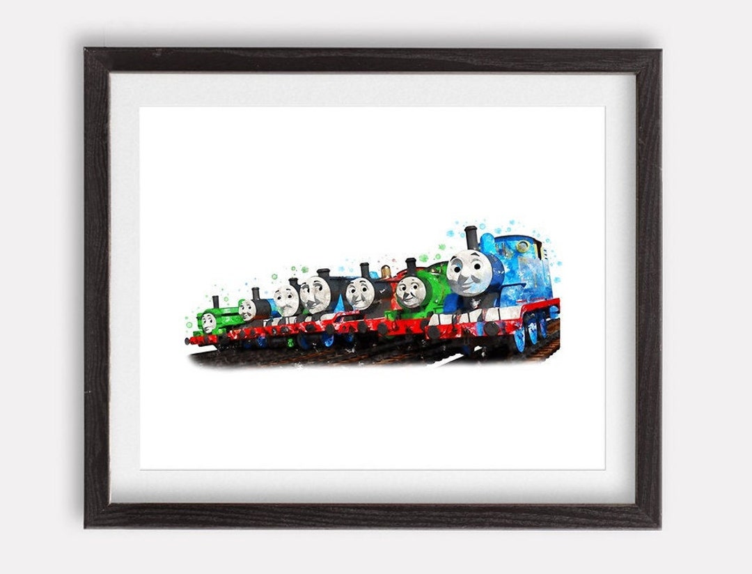 Thomas and Friends Print Thomas Poster Tank Engine Watercolor Thomas ...