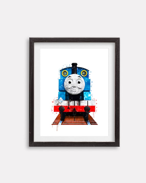 Thomas And Friends Print Thomas Poster Tank Engine Watercolor | Etsy