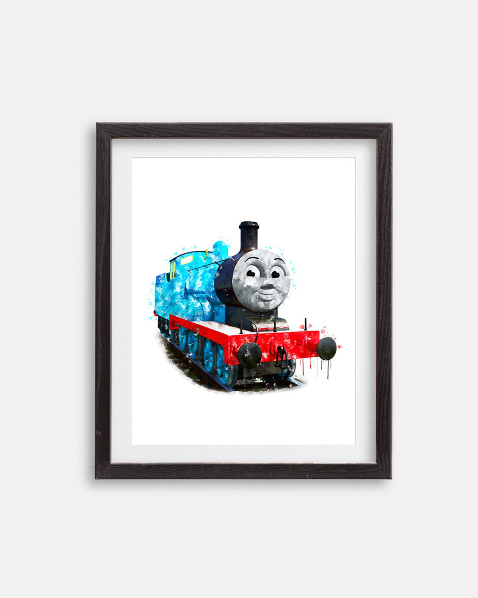 Thomas End Friends Print Edward the Blue Engine Watercolor - Etsy