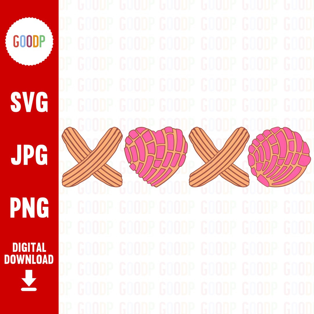 XOXO, Concha, Heart Svg, Valentines Day PNG, Mexican, Svg Files for ...