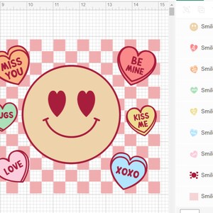 Heart Smiley Face Svg Smiley Face Svg Happy Valentines Svg - Etsy