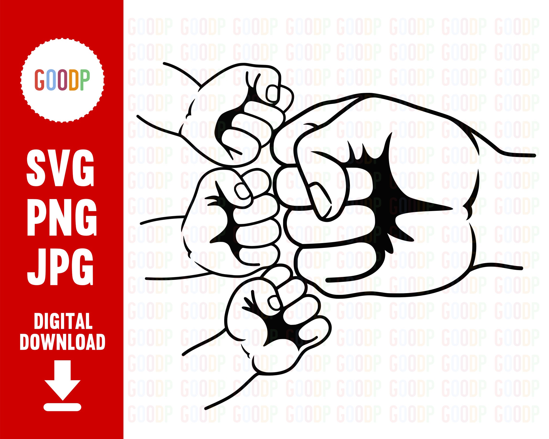 Fist Bump Svg Fist Bump Fathers Day Png Dad Son Fist Bump - Etsy