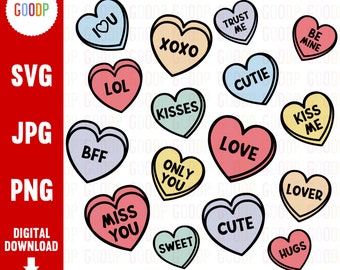 Valentines Day Rude Candy Heart SVG - Etsy