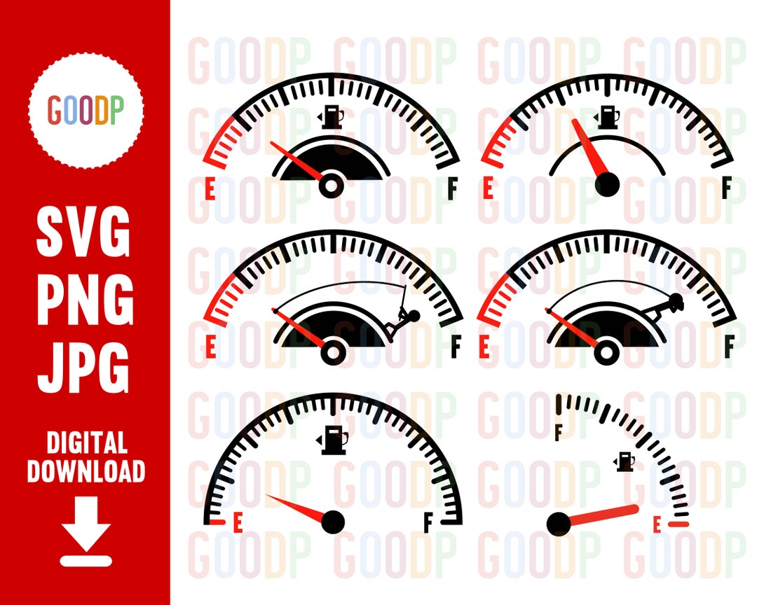 Gas Gauge Svg, Fuel Gauge SVG, Low Fuel SVG, Gasoline Svg, Gas Tank Svg ...