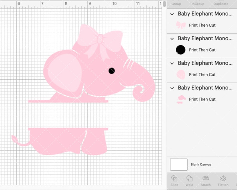 Baby Elephant Monogram Svg Elephant Monogram Svg Cute - Etsy