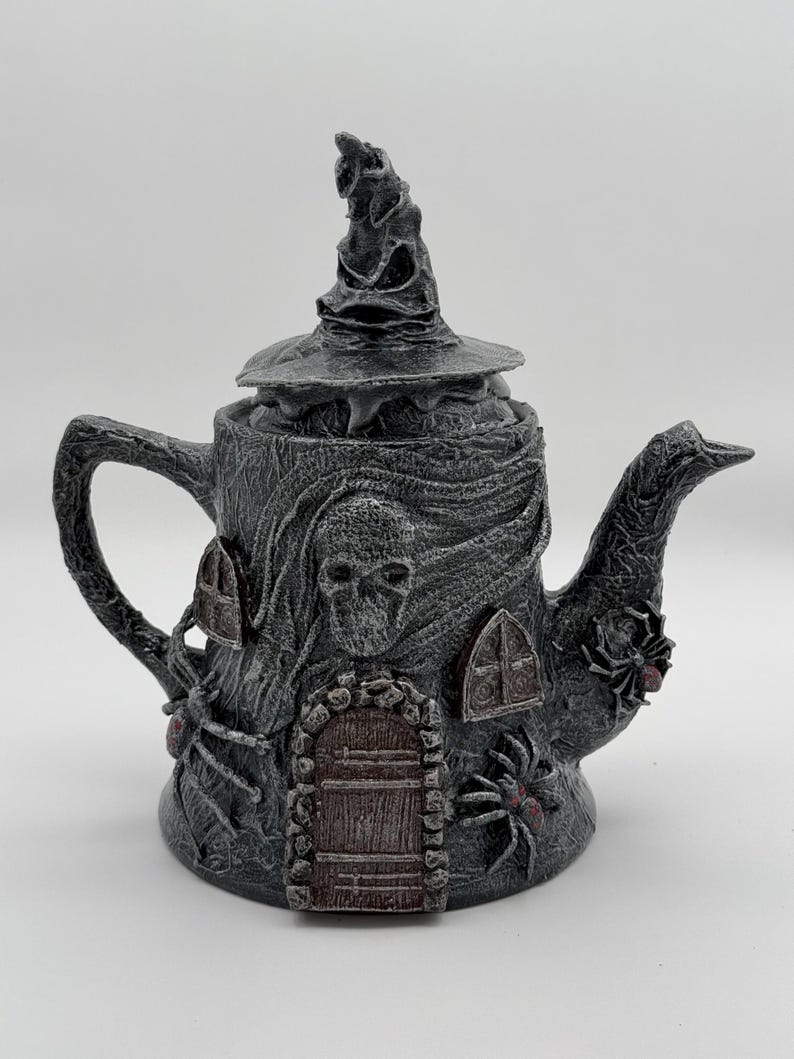 Haunted Teapot, Creepy Decor, Spooky, Handmade Decoration, Gothic Style ...