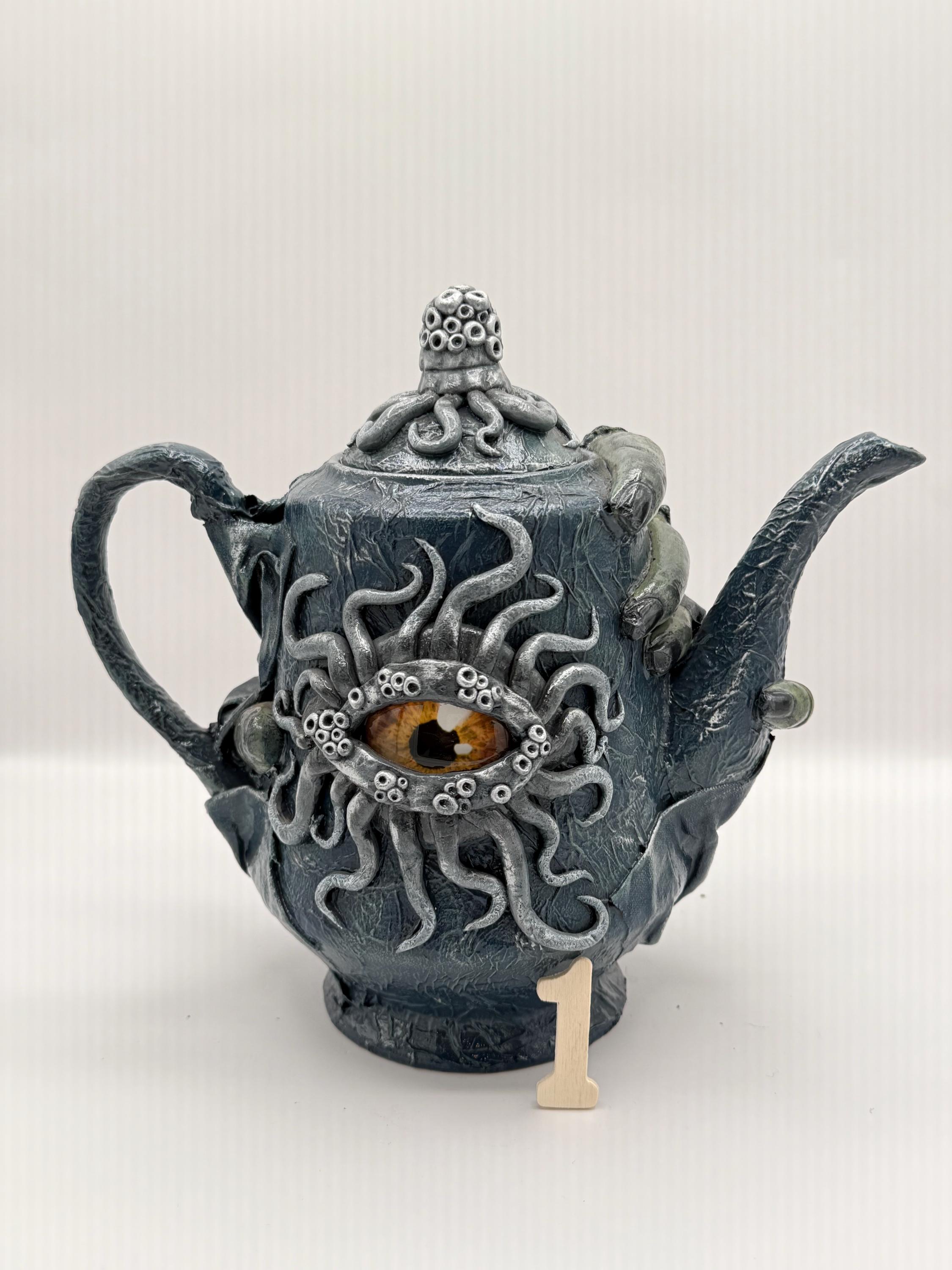 Haunted Teapot, Creepy Decor, Spooky, Handmade Decoration, Gothic Style ...