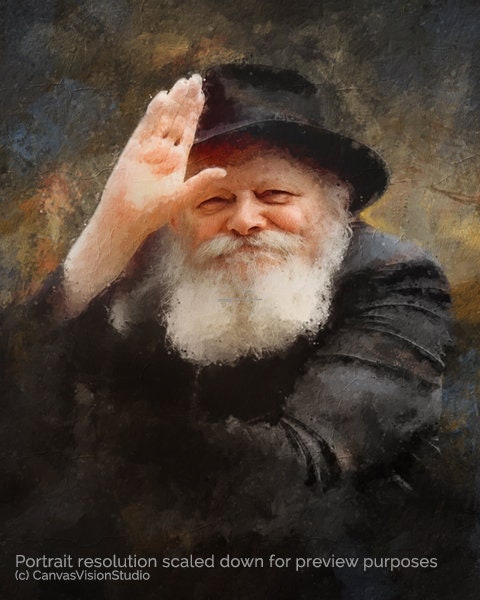 The Lubavitcher Rebbe Judaism Chabad Art for Jewish Home. - Etsy