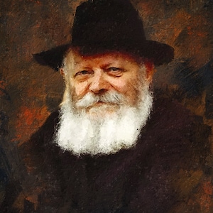 The Lubavitcher Rebbe, Judaism, Chabad Art for Jewish Home. Premium ...