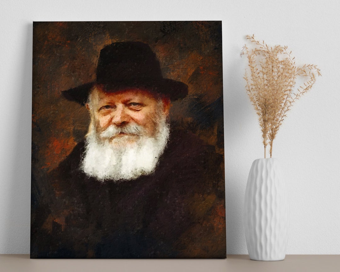 The Lubavitcher Rebbe, Judaism, Chabad Art for Jewish Home. Premium ...